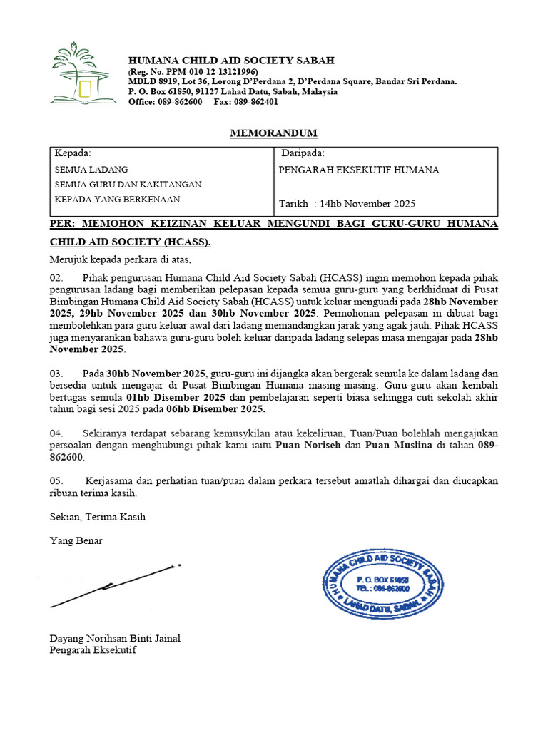 Memo Mengundi 2025 | PDF