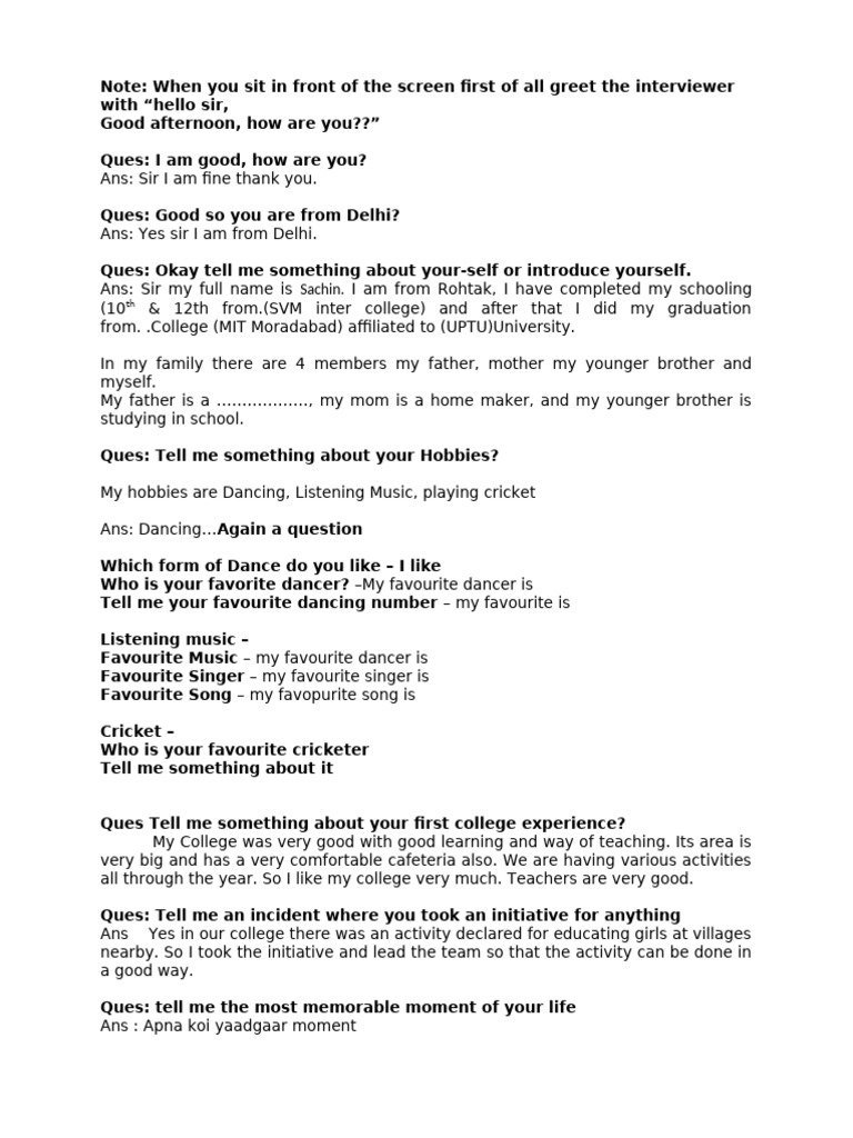 Script for Interview | PDF | Banks