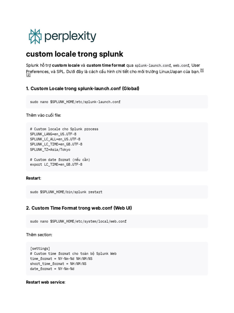 Custom Locale Trong Splunk | PDF