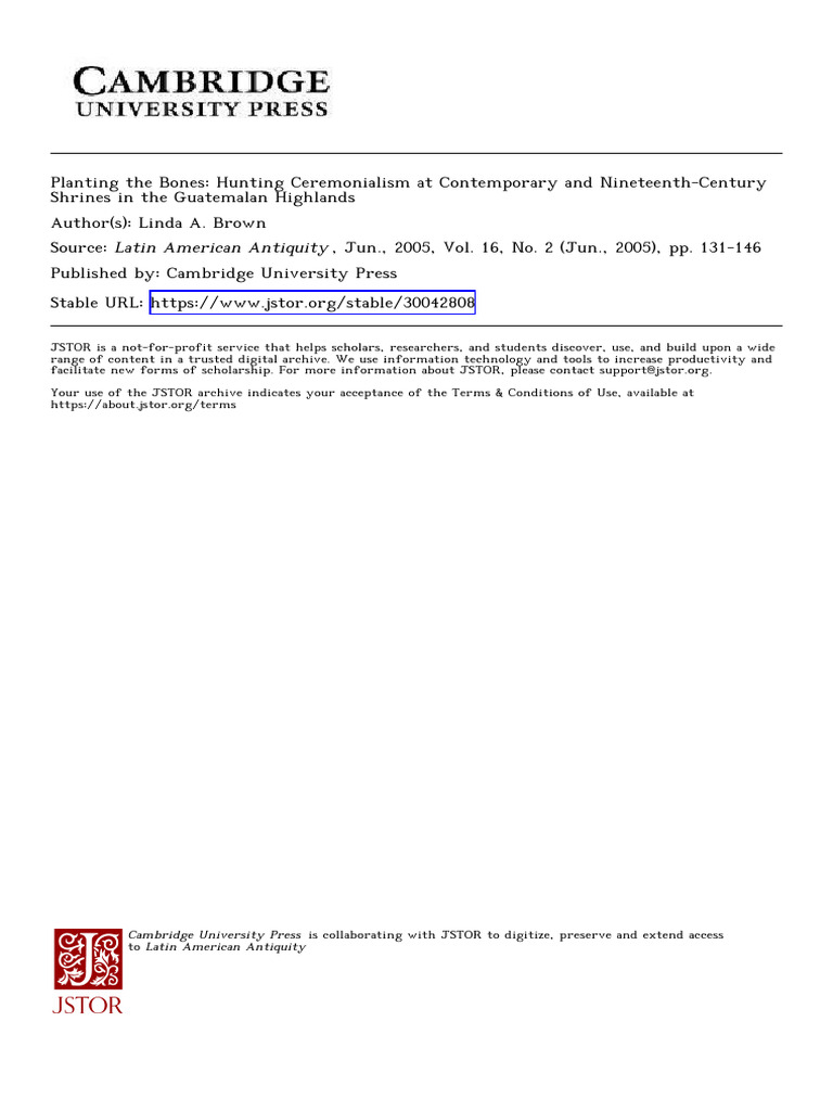 Maya Hunting Ceremonialism in Guatemala | PDF | Maya Civilization