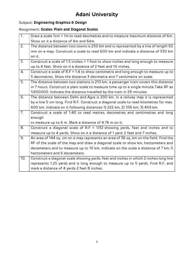Assignment Engineering Scales | PDF