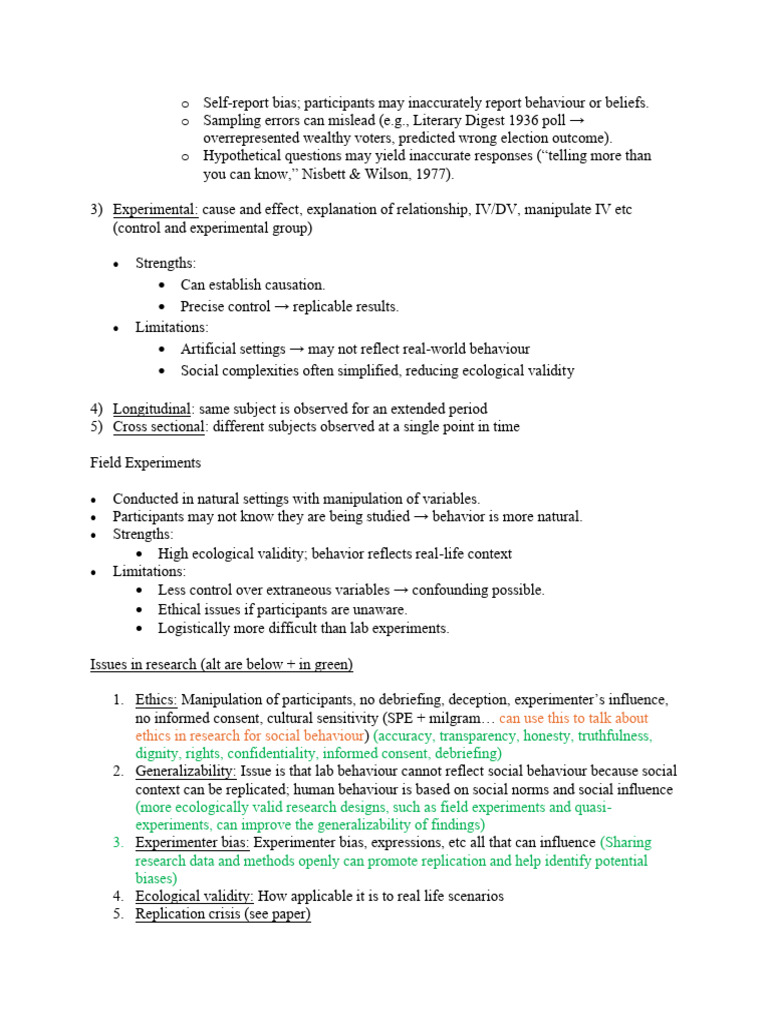 Unit 1 Social Notes-12-13 | PDF | Experiment | Scientific Method