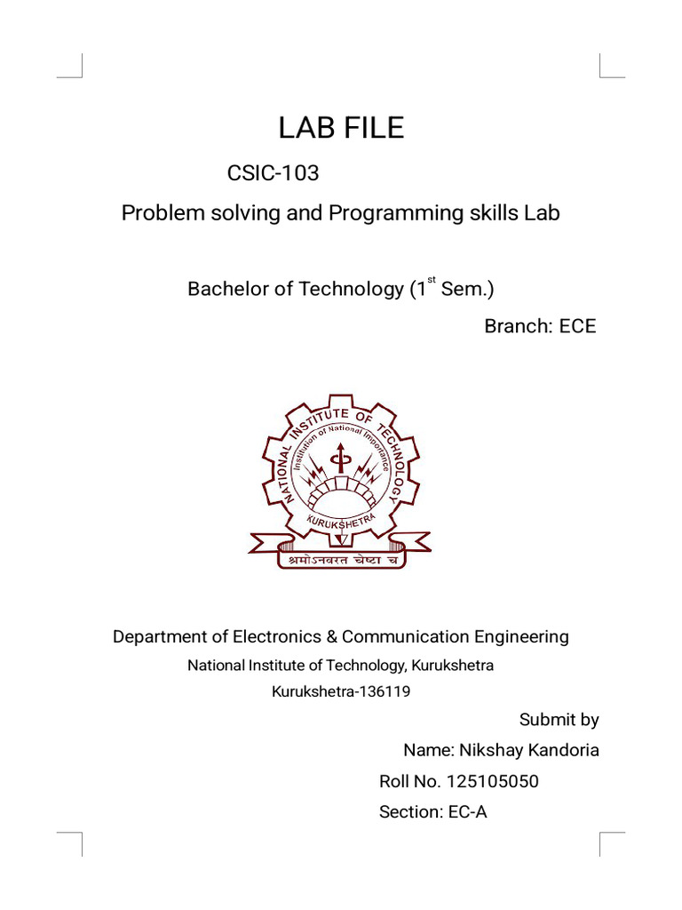 C Cpp Lab File Sample[1] | PDF