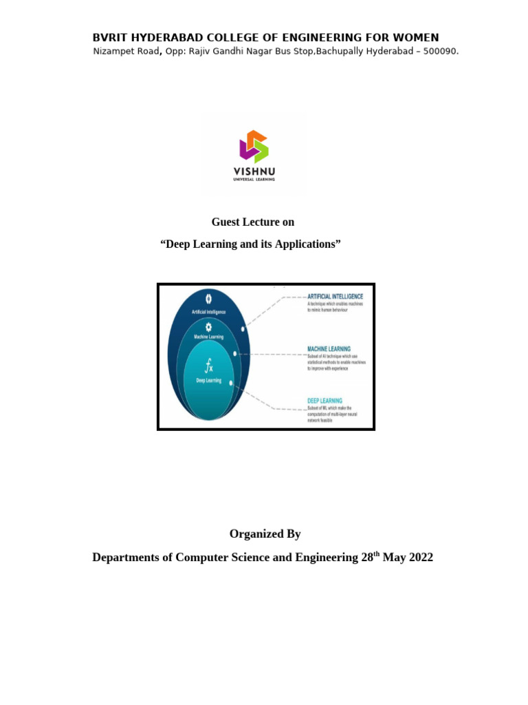 Deeplearning and Its Applications | PDF | Deep Learning | Machine Learning