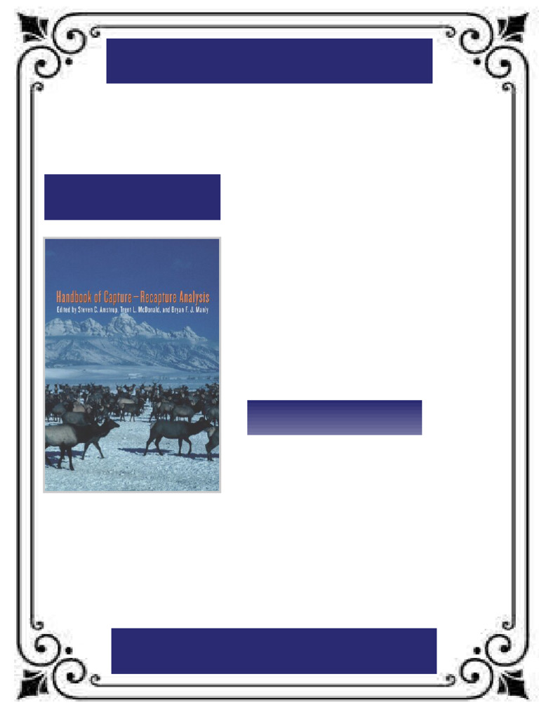 Handbook of Capture Recapture Analysis Steven C. Amstrup (Editor) ebook ...