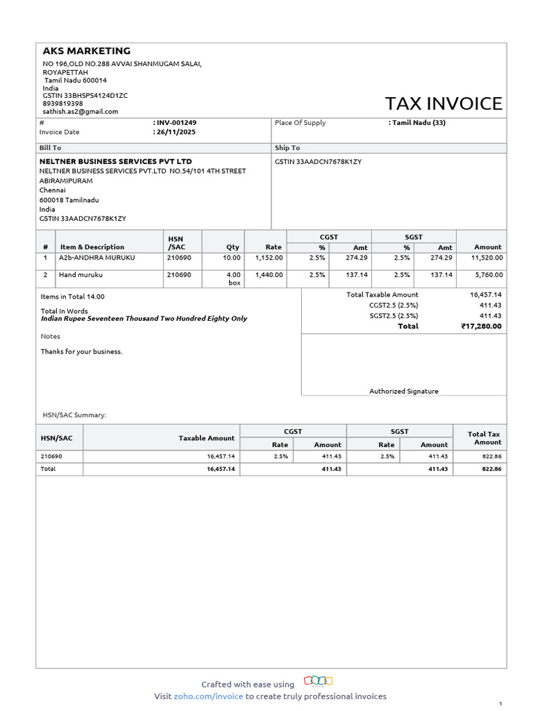 INV-001249 | PDF | Sales | Payments