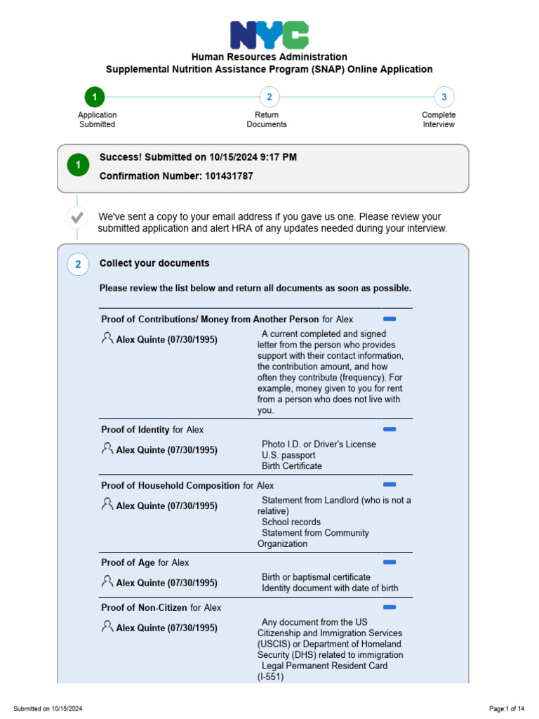 SNAP Online Application Submission Guide | PDF
