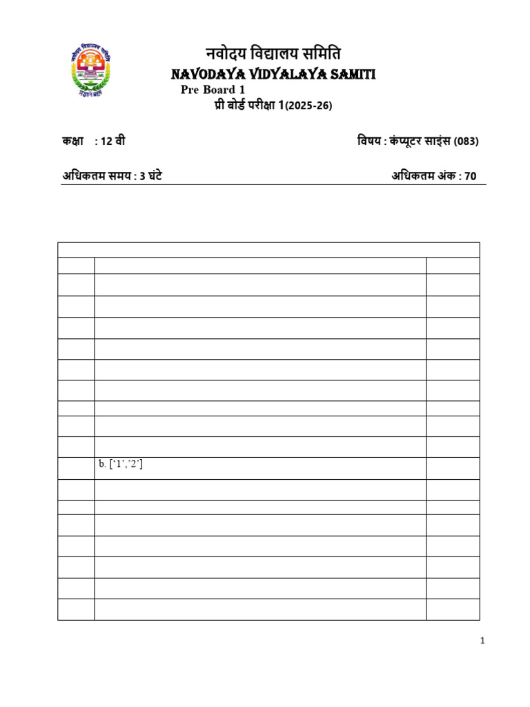 XII_COMPUTER SCIENCE_MS_SET-1 (1)y | PDF | World Wide Web | Internet & Web