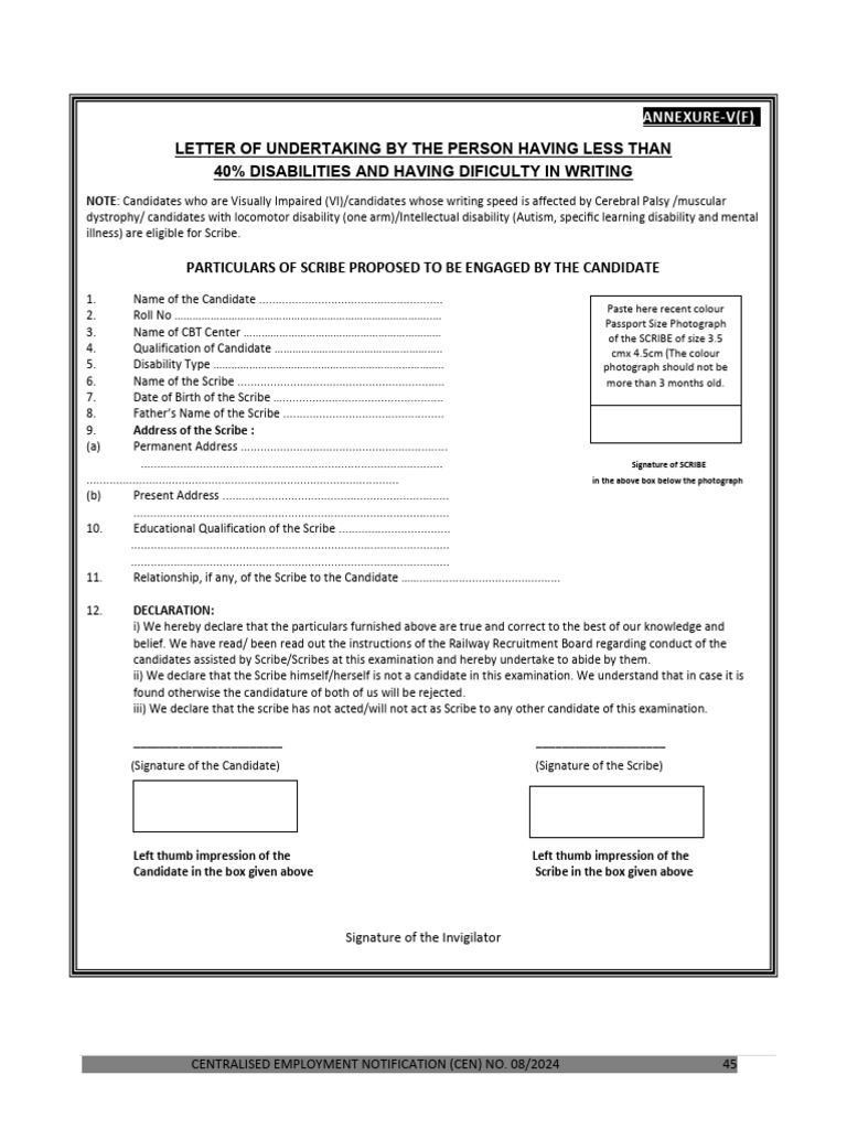 RRB Group D Level 1 Detailed Notification | PDF