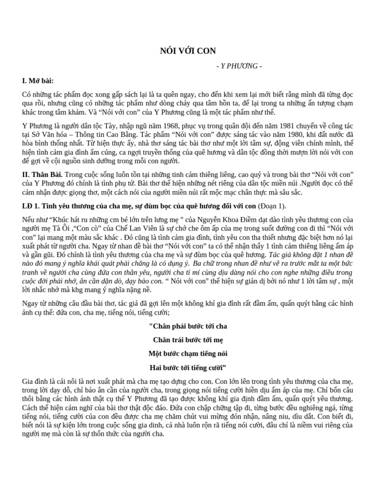 Nói V I Con | PDF