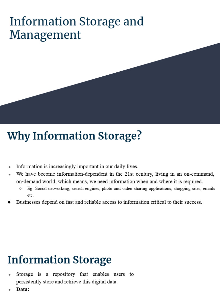 Understanding Information Storage Systems | PDF | Cache (Computing ...