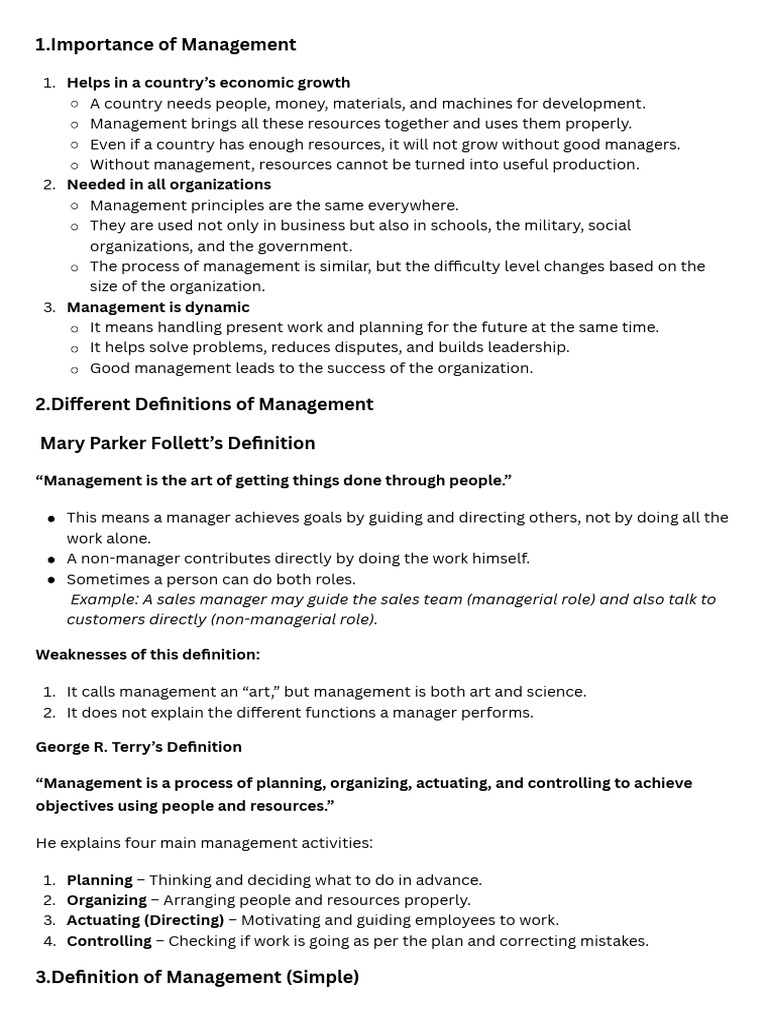 Key Functions and Importance of Management | PDF | Leadership | Motivation