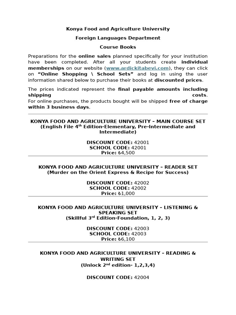KFAU Foreign Languages Department CourseBooks | PDF