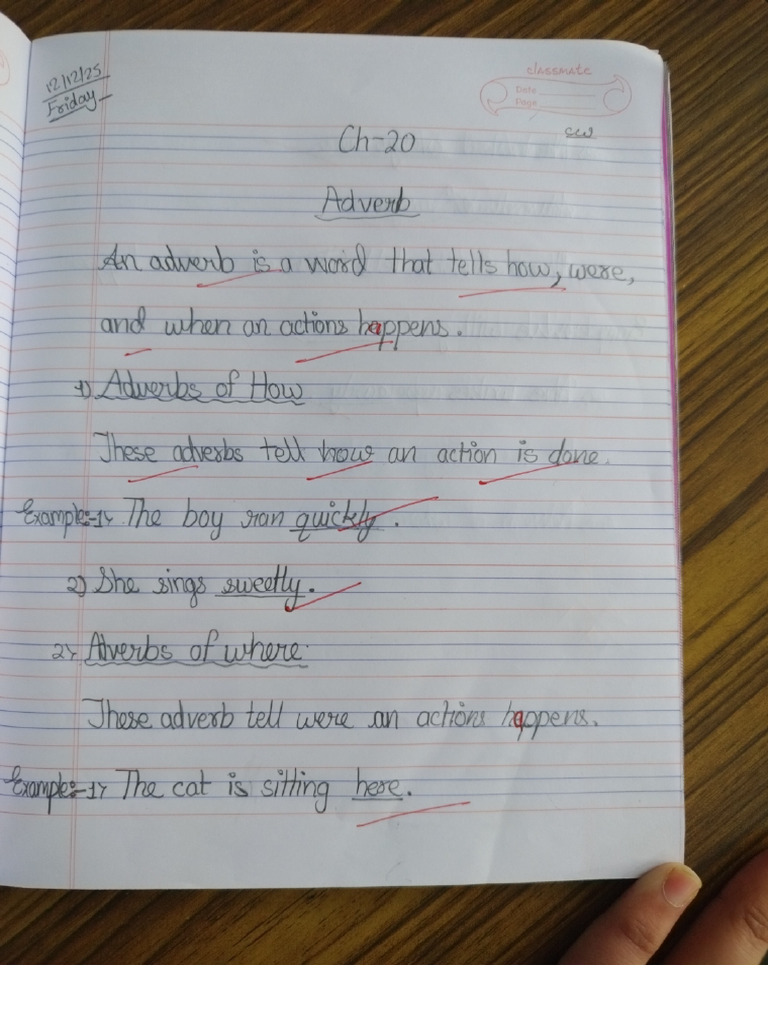 Class 3 English Notebook Work-1 | PDF