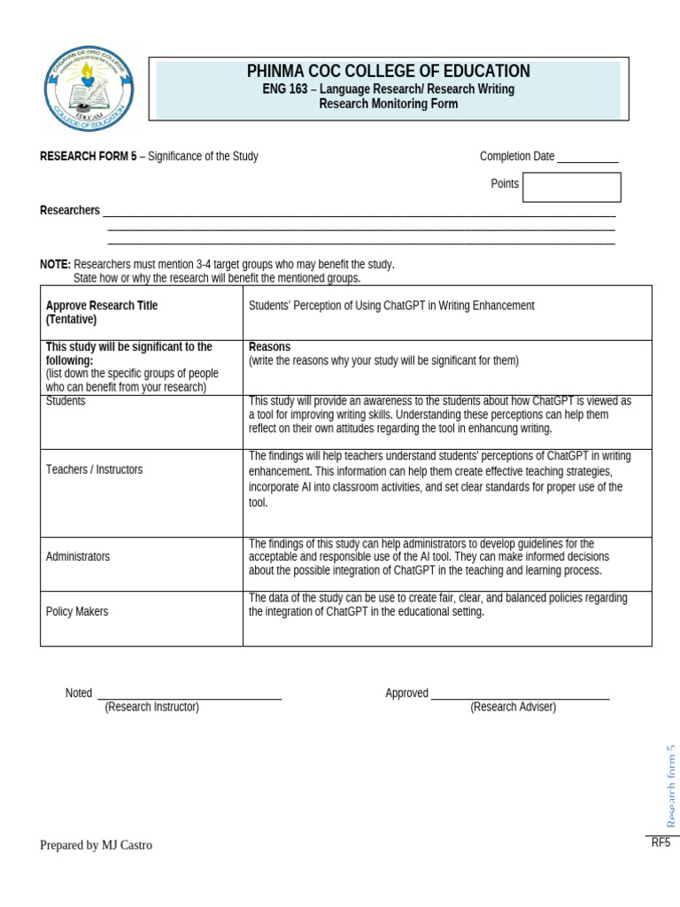 ENG 163 Research Form 5 | PDF | Teachers | Intelligence