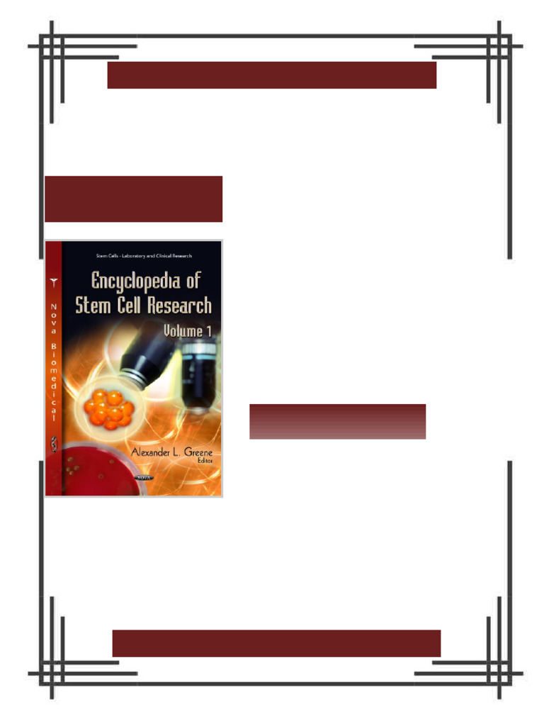 Encyclopedia of Stem Cell Research 1st Edition Alexander L. Greene ...