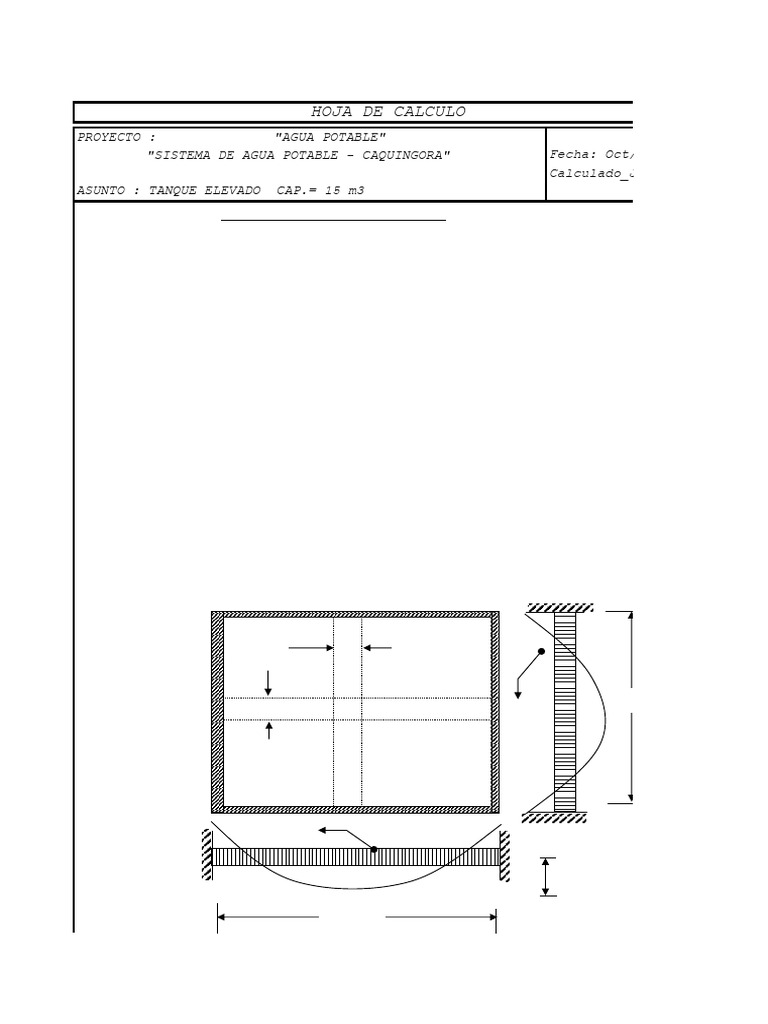 DiseñoTanque VIGAS COLUMNAS CAQUINGORA | PDF