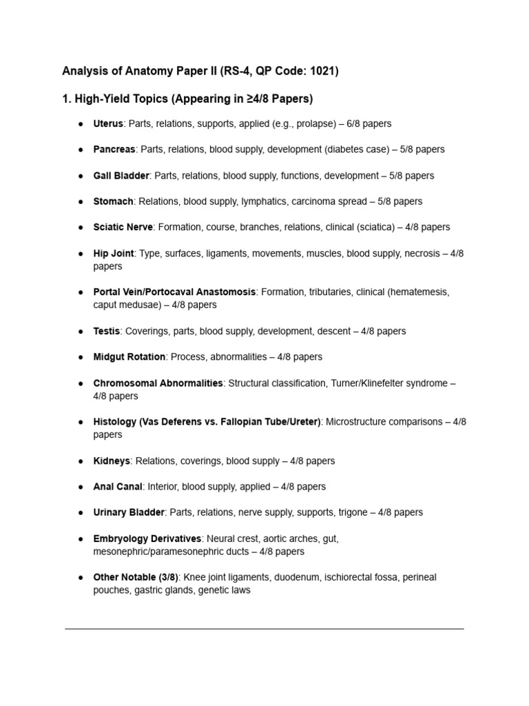 Anatomy Paper 2 | PDF | Stomach | Pancreas