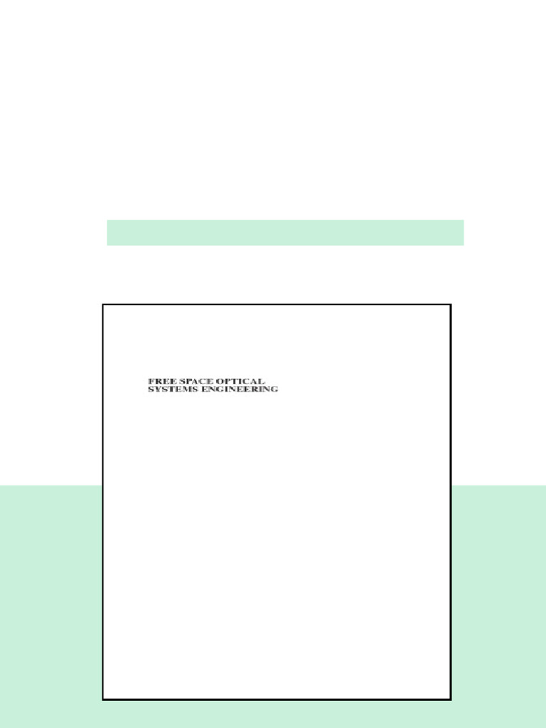 Free Space Optical Systems Engineering Design And Analysis Wiley Series ...