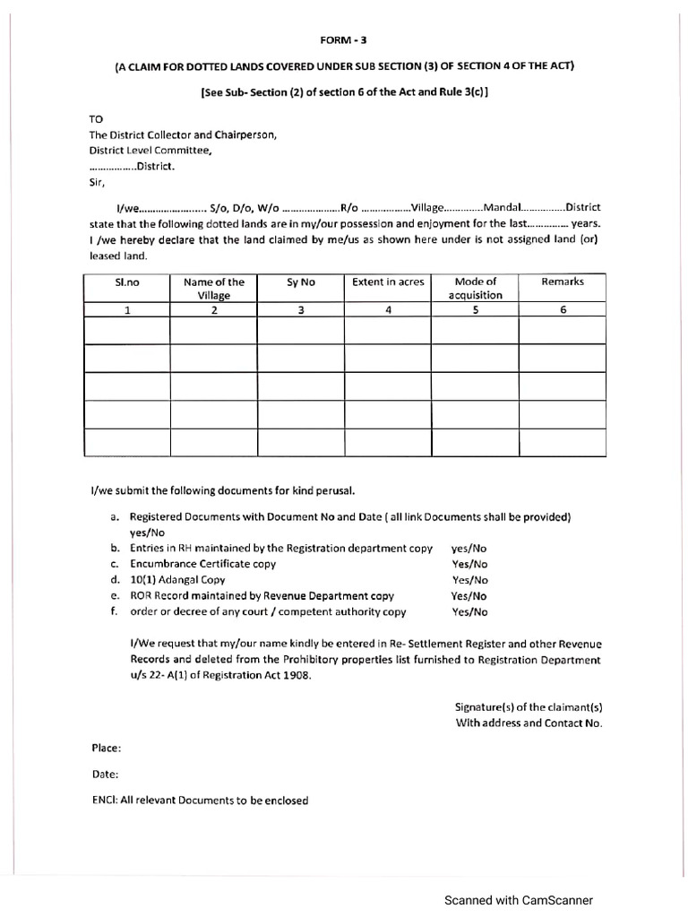 Form 3 Application | PDF