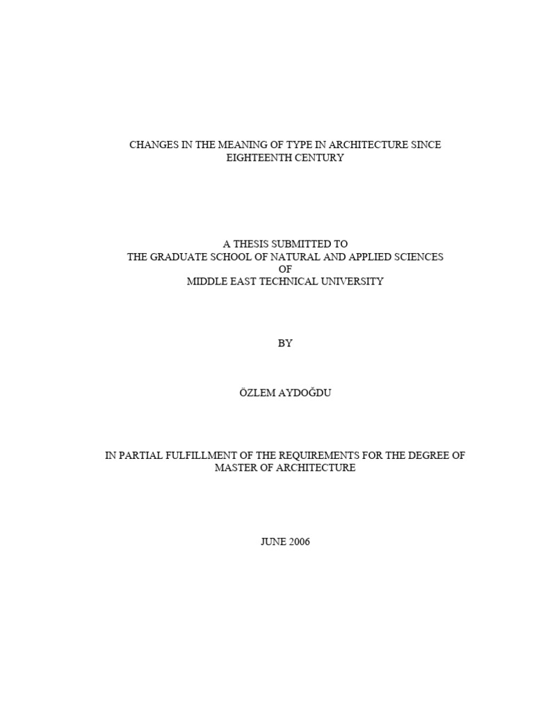 Evolution of Architectural Type Meaning | PDF