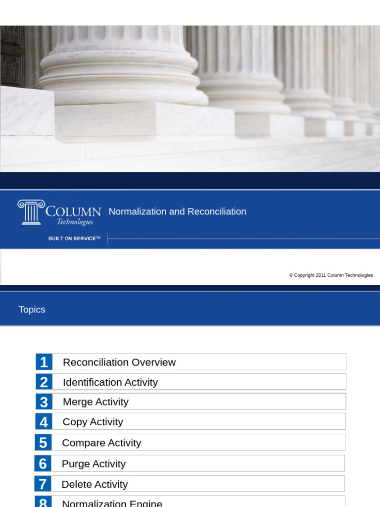 09 - Reconciliation and Normalization - CMDB 8.1 | PDF | Computing | Data