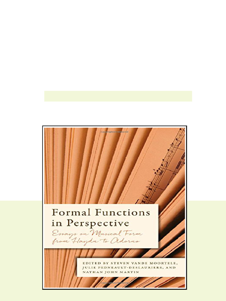 Formal Functions In Perspective Steven Vande Moortele Julie ...