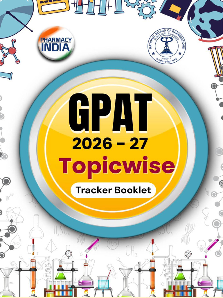 GPAT Syllabus Tracker for Pharmacy Students | PDF | Pharmacology | Pharmacy