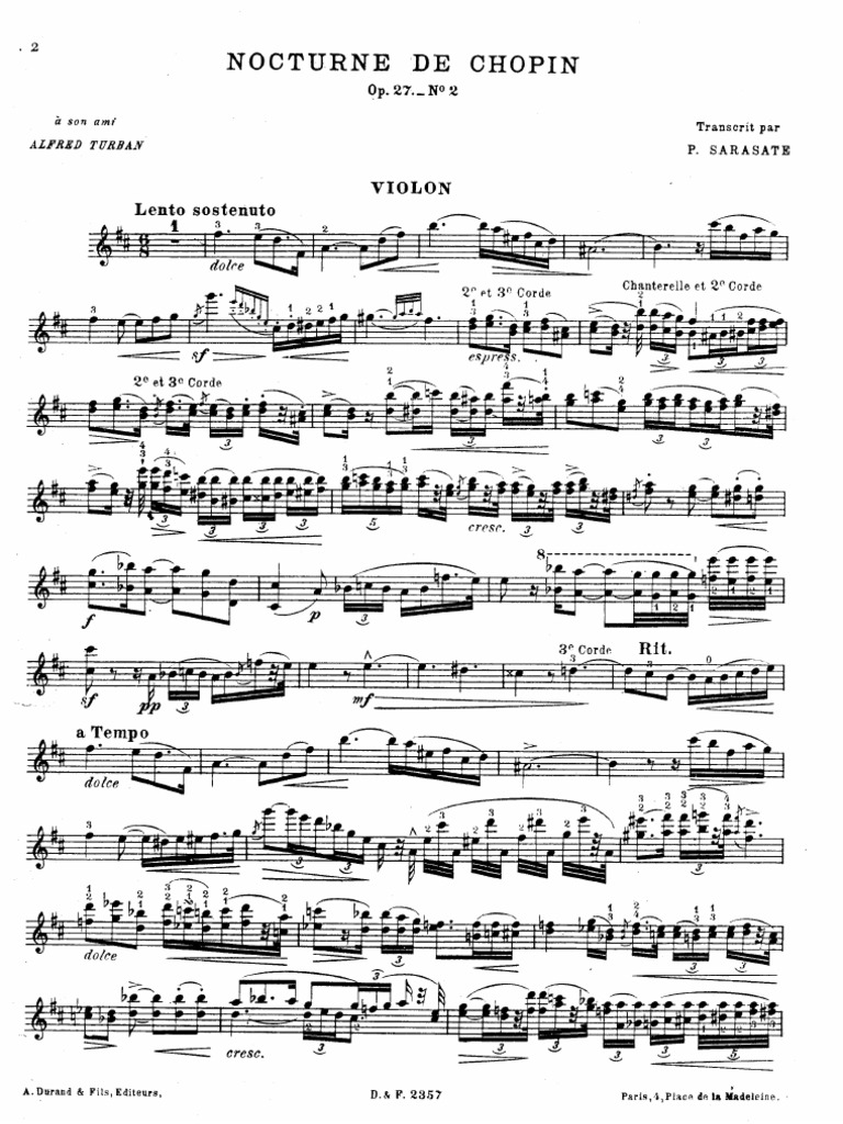Chopin Nocturne Op 27 Violin | PDF