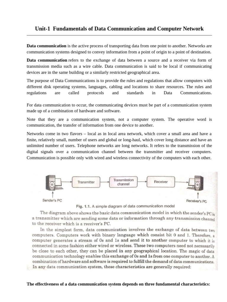 Data Communication Fundamentals Explained | PDF | Duplex ...