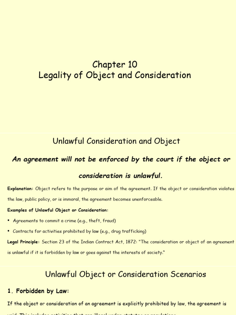 Unlawful Consideration in Contracts | PDF | Consideration | Smuggling