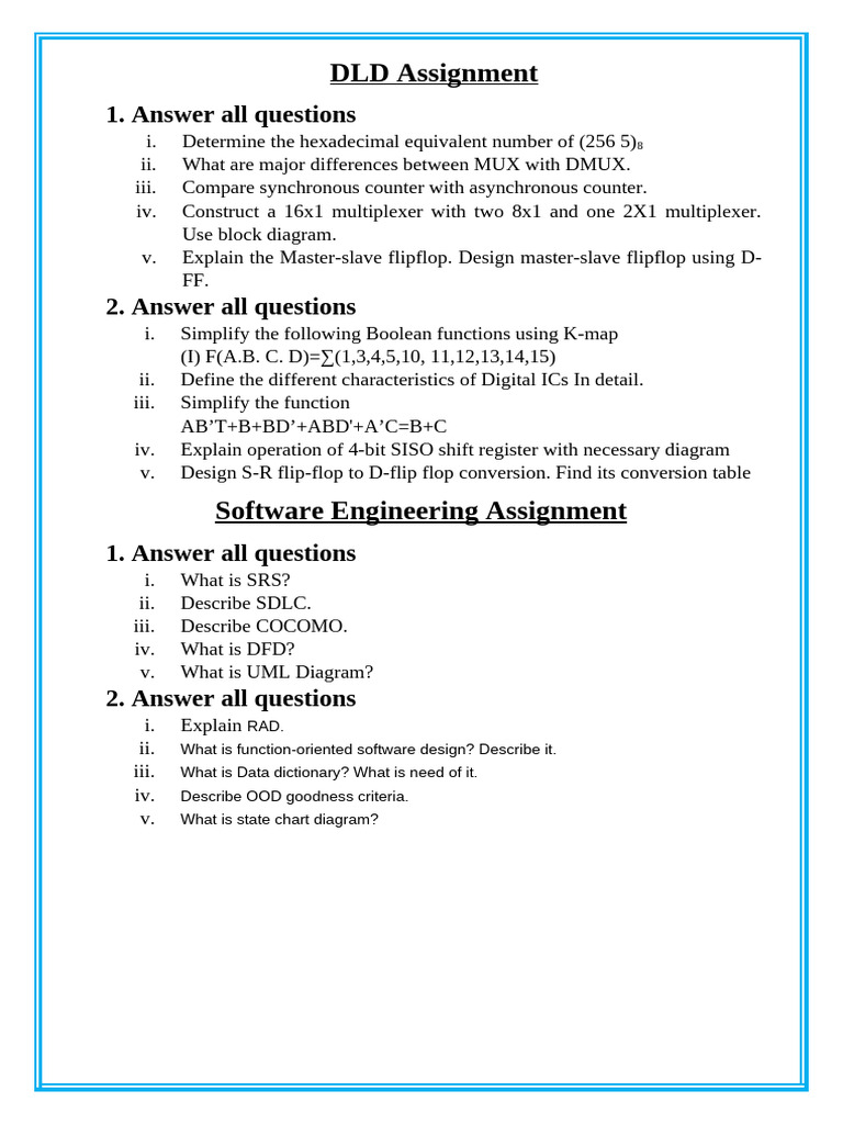 DLD Assignment | PDF