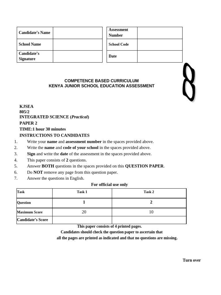 KJSEA Integrated Science Practical Exam | PDF | Osmosis