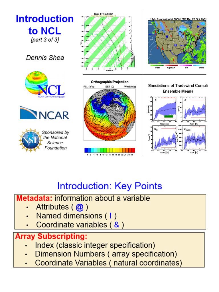 NCL Intro MetaData Subscripting | PDF | Variable (Computer Science ...
