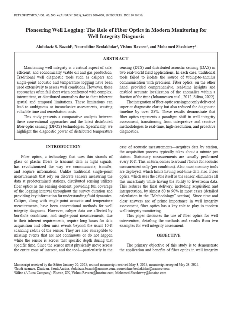 Pioneering Well Logging | PDF | Optical Fiber | Fiber Optic Communication