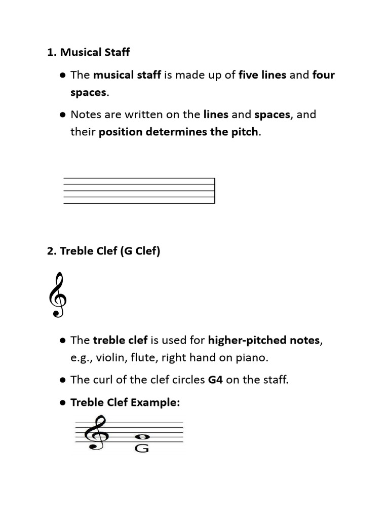 Understanding Musical Clefs and Staff | PDF