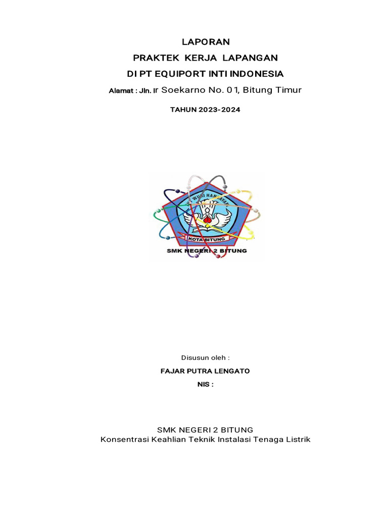 Laporan PKL di PT Equiport 2023 | PDF