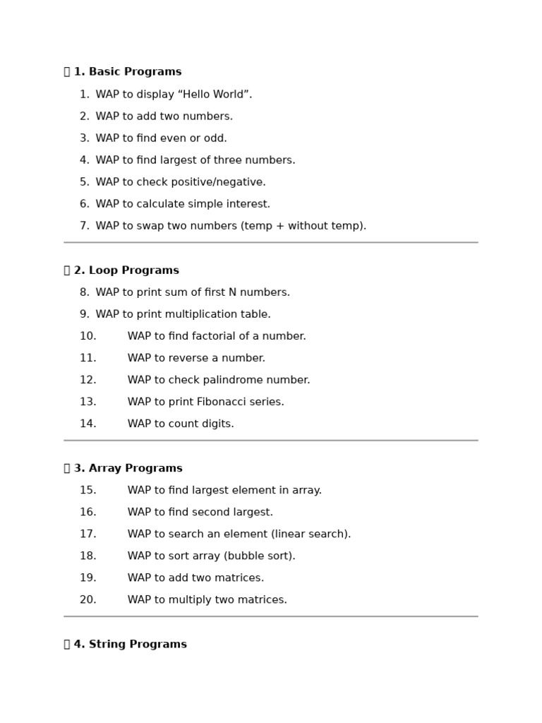 C Programming Practical | PDF