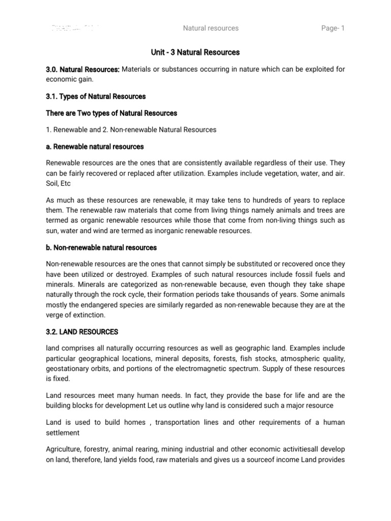 Unit -3 Natural Resourc-WPS Office Copy | PDF