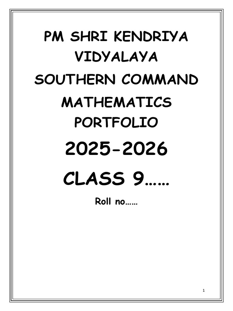 Portfolio Class 9 | PDF | Sphere | Volume