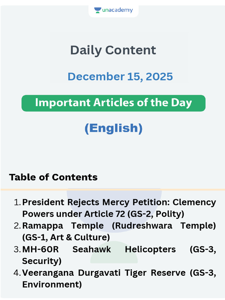 15th December English Imp Articles | PDF | Pardon