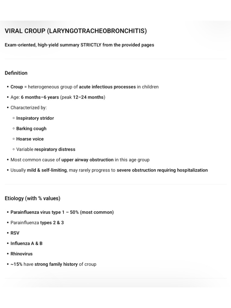 Croup | PDF