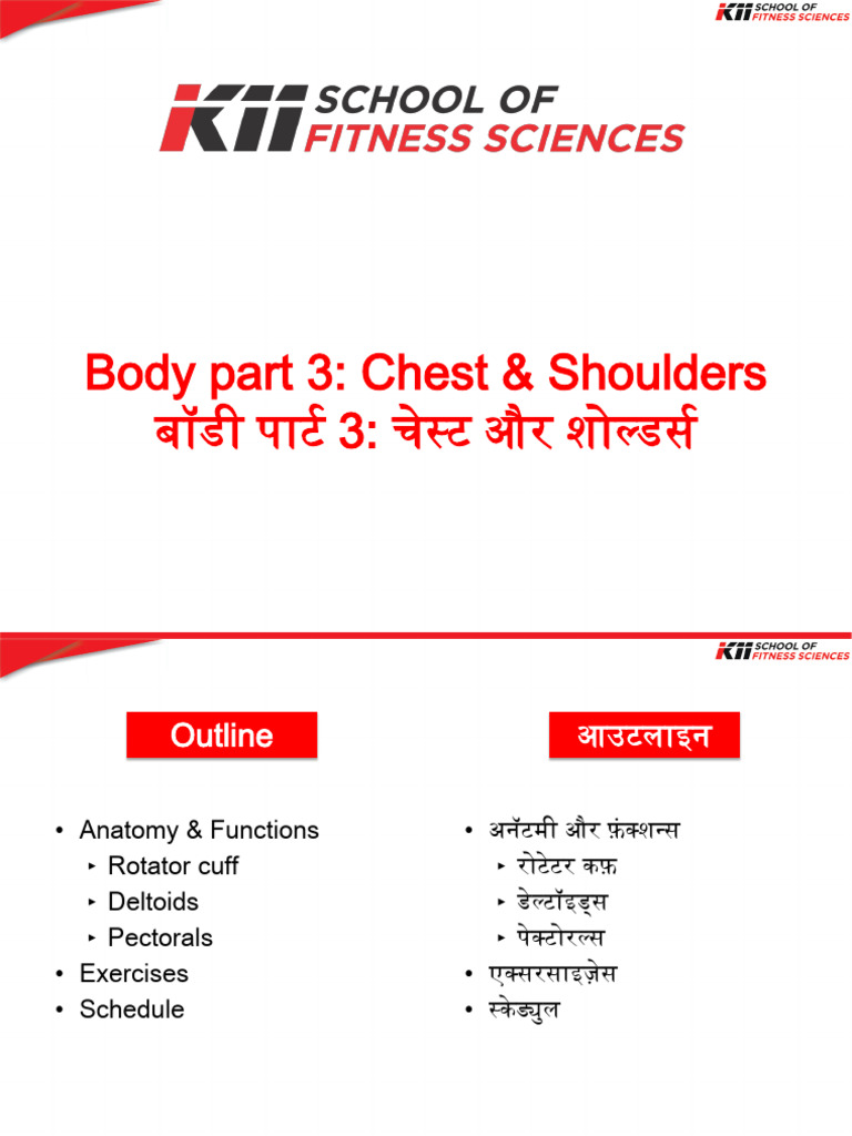 Body Part 3 - Chest Shoulder | PDF