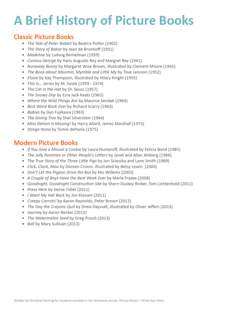Christine Fleming 2 History of Picture Books | PDF