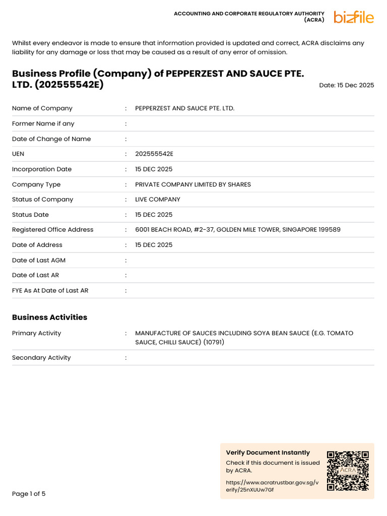 pepperzestsauces_acra | PDF | Business