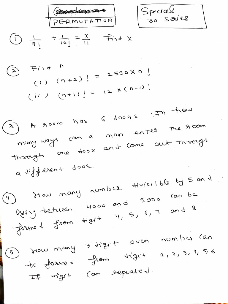 Permutations and Combinations Explained | PDF