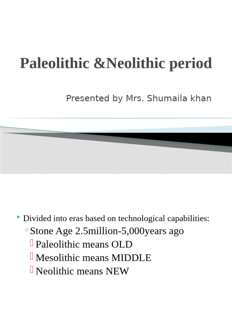 Paleolithic &Neolithic Period | PDF | Paleolithic | Neolithic