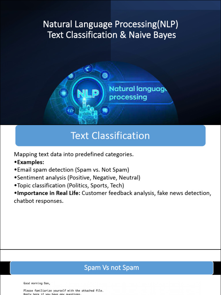 Nlp 10 Text Classification Naive Bayes | PDF | Statistical ...