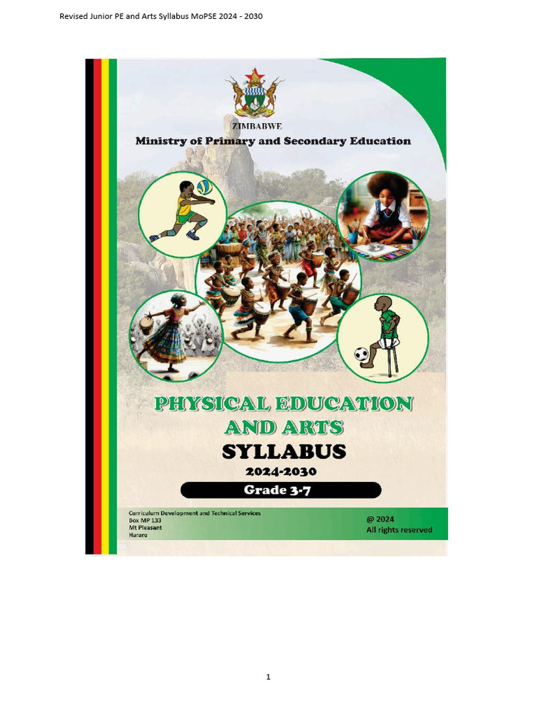 Junior PE and Arts Syllabus 2024-2030 | PDF | Physical Education | Learning