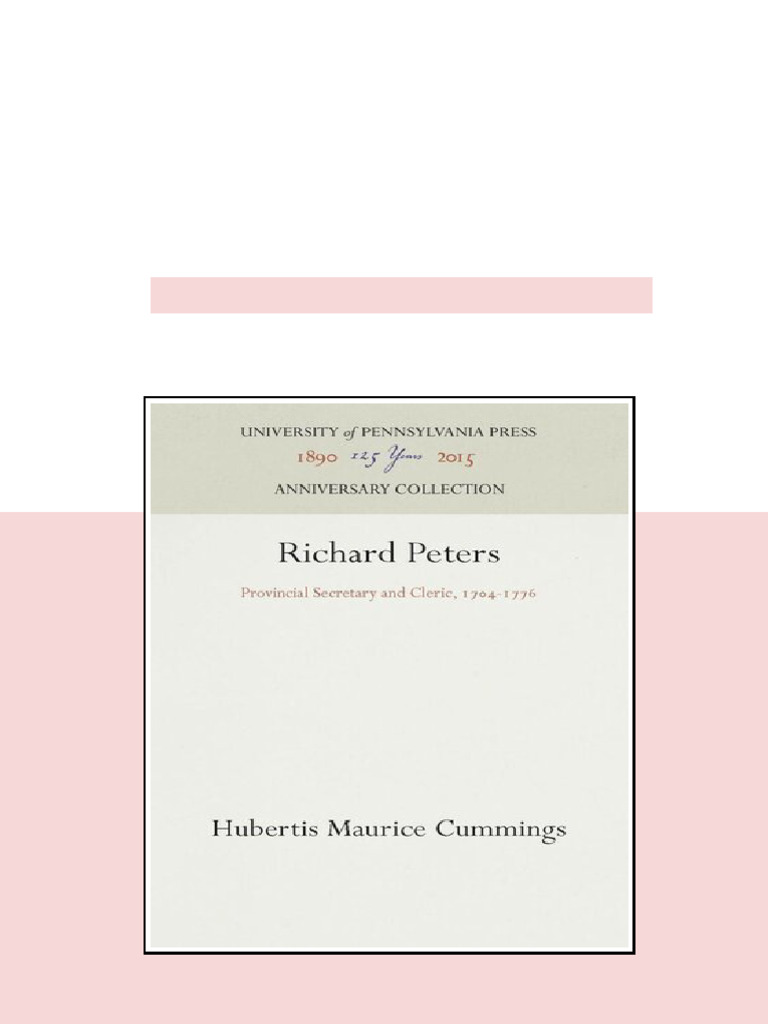 Richard Peters Provincial Secretary and Cleric 174 1776 Hubertis ...